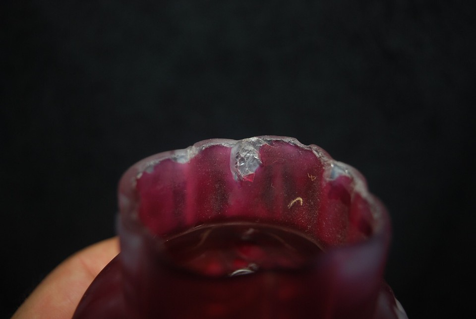 SCARCE BEAUTIFUL VICTORIAN FINDLAY FLORADINE CRANBERRY OPALESCENT ...