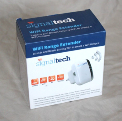 NEW in box Signaltech Wifi Range Extender Internet Signal Booster Wifi ...