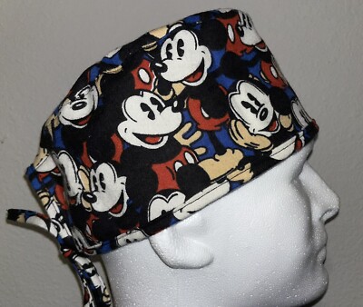 Disney Mickey Mouse Lite Flannel Scrub Hat Chemo Cap | eBay