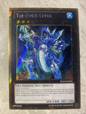 Yugioh - Tri-Edge Levia - PGLD-EN026 - Premium Gold - Gold Secret Rare ...