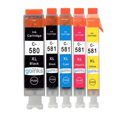 5 Ink Cartridges (5 Set) C-580/581 for Canon PIXMA TR8550 TS6351 TS8250 ...