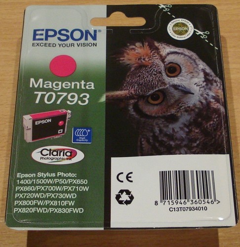GENUINE EPSON T0793 TO793 Magenta (red) cartridge vacuum sealed ...