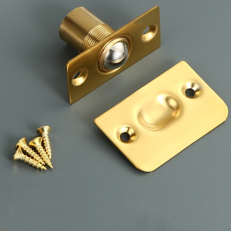 Closet Door Hardware Ball Spring Adjustable Brass Door Ball Catch With