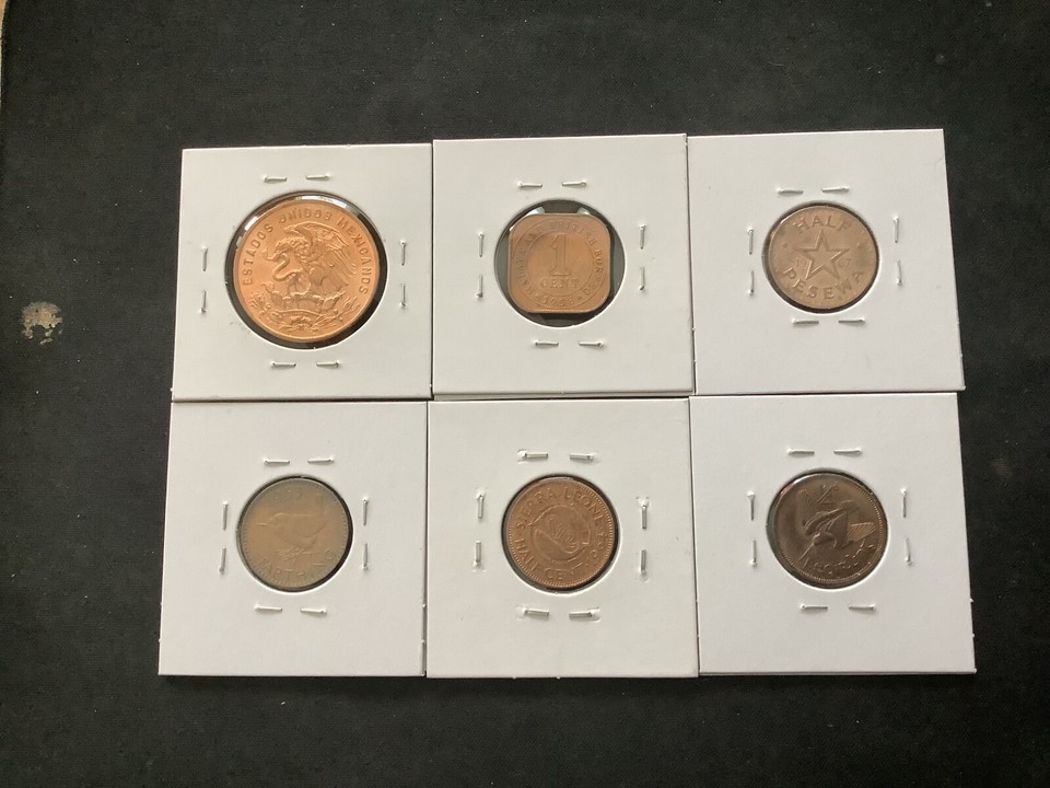 Premium Mixed Country 1958-1967 Red UNC 6 Coin Lot. R8704 | eBay