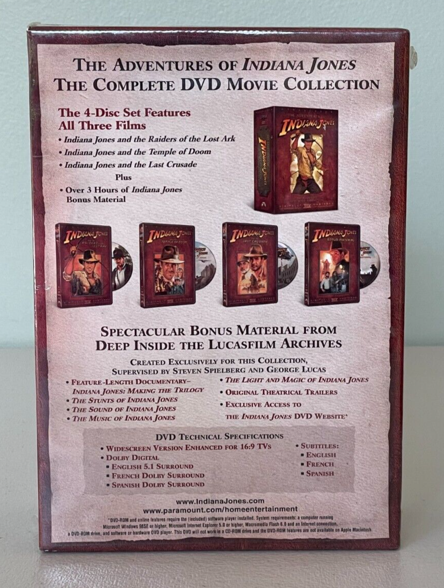 Indiana Jones - The Adventure Collection (DVD, 2003, 4-Disc Set ...