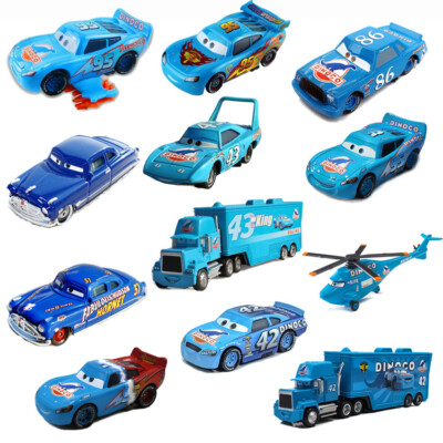 Diecast Lightning McQueen Blue Dinoco King Series Disney Pixar Cars ...