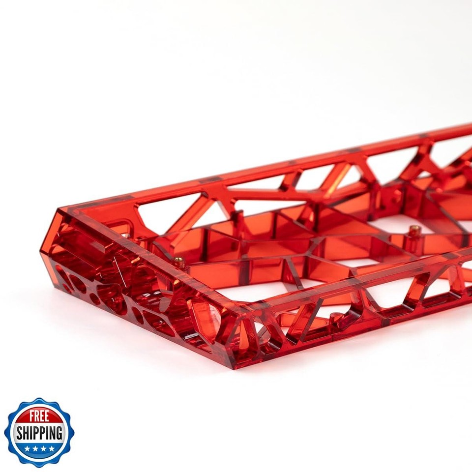 Transparent Keyboard Case Red Hollow Keyboard Housing Compatible with ...