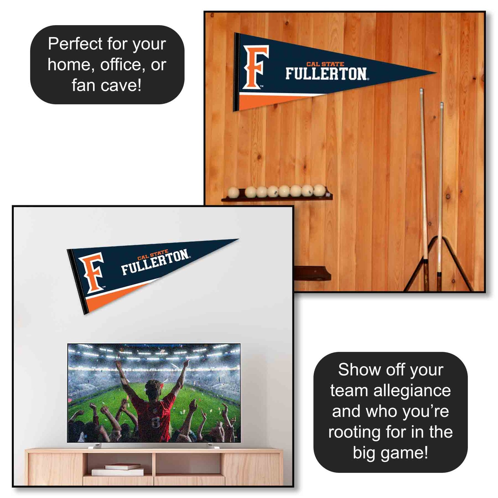Cal State Fullerton Titans 12 in X 30 in College Pennant | eBay