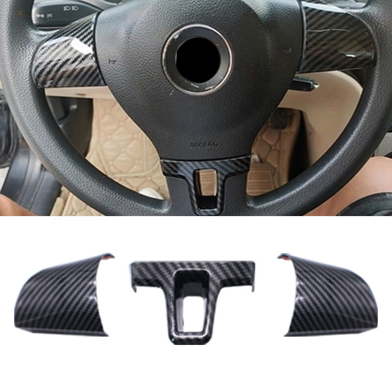 Carbon Fiber Steering Wheel Panel Cover For VW Golf5 MK5 Passat B6 ...