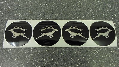 Triumph STAG ** WHEEL CENTRE BADGE SET ** Stick on - for alloy wheel ...