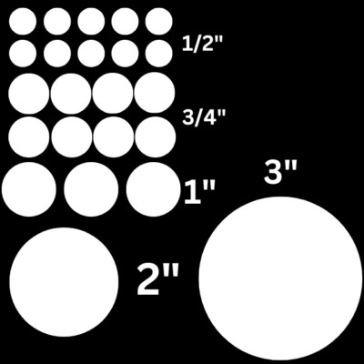 Poka Dot Circle stickers Permanent vinyl decals - Pick your size, and color! | eBay