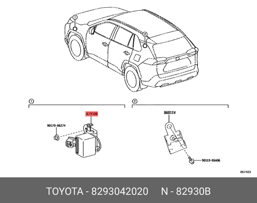 Original condenser assy, wiring harness, no.1, 8293042020 for TOYOTA ...