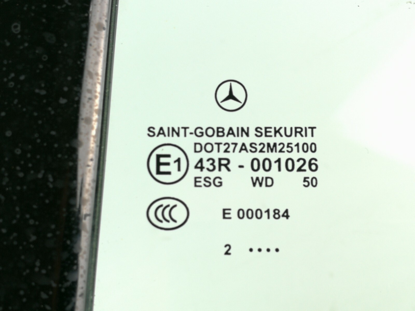 Mercedes Benz CLS Class C218 Rear Left Side Window Quarter Glass ...
