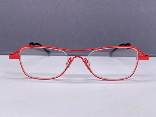 Theo Eyeglasses Frames Woman Red Oval Rectangular Fool Metal | eBay