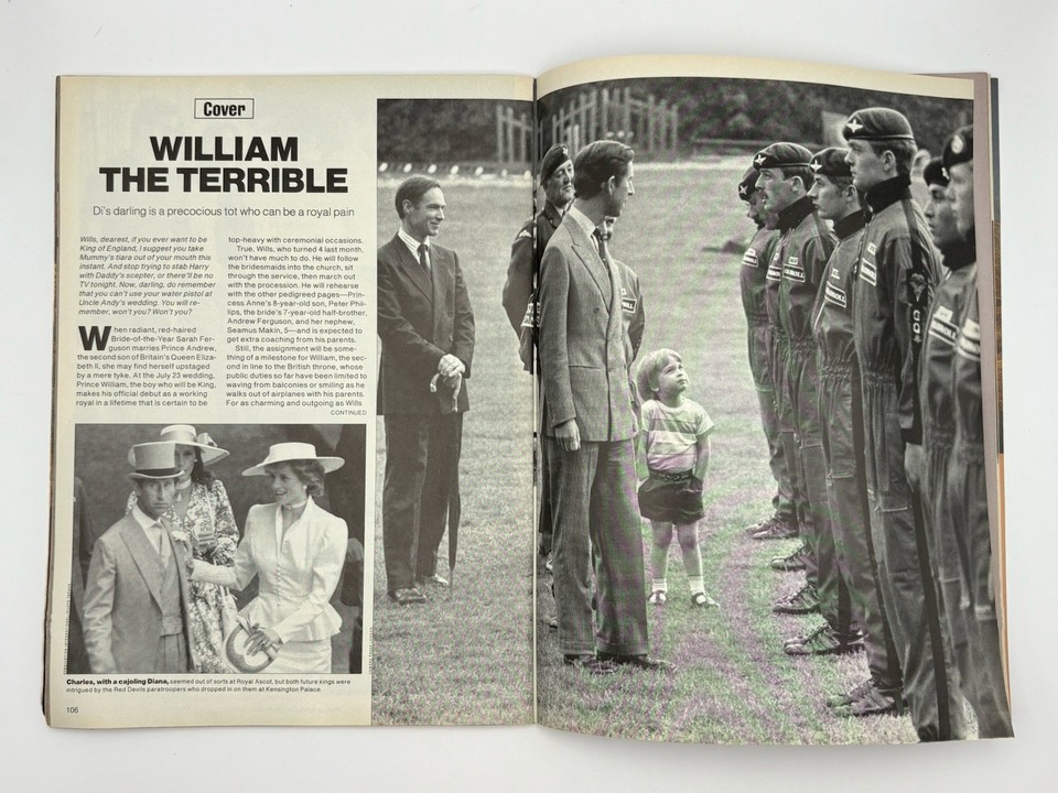 Vintage People Magazine July 7, 1986 - Prince William Goes To Work, At ...