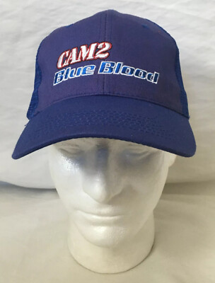 CAM2 Blue Blood Racing Engine Oils Blue Mesh Strapback Trucker ...