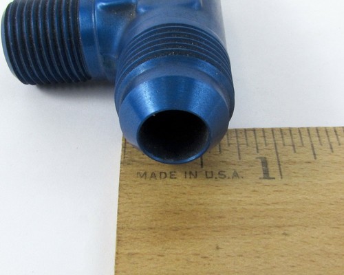 Lot of (5) MS20825 Tee Fitting Blue Anodized Flare & NPT | eBay