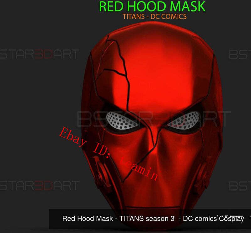 Dc Villain Red Hood Gang 1/1 Red Hood Full Face Mask Resin Cosplay ...