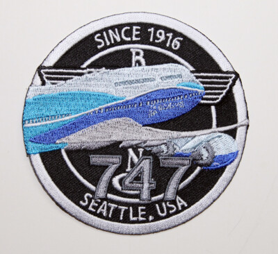 PATCH Boeing B747 747 747-400 *BLUE* Bomber Pilot Jacket sew-on / iron ...