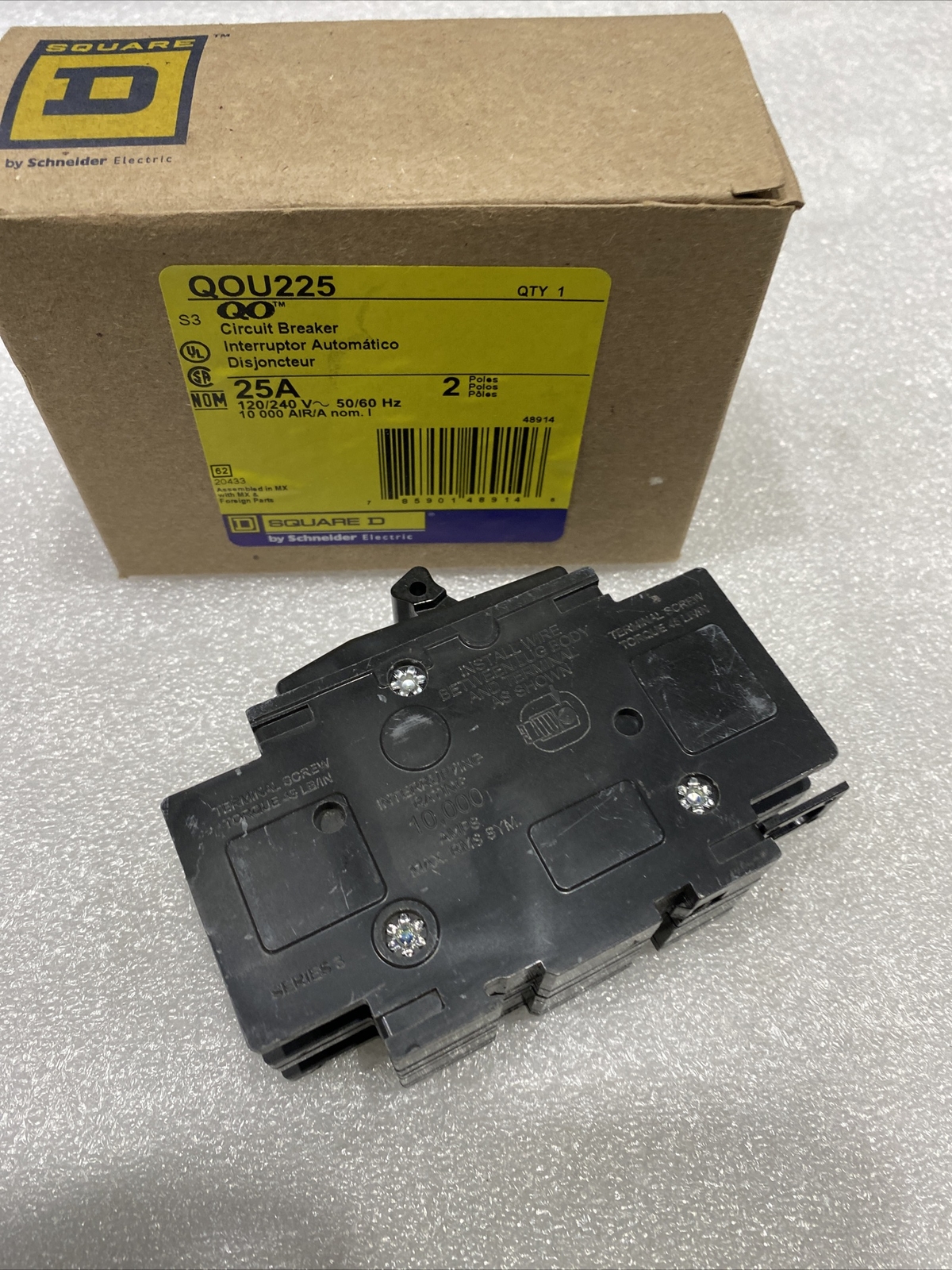 QOU225 SQD 2 POLE 25A 240V NEW | eBay