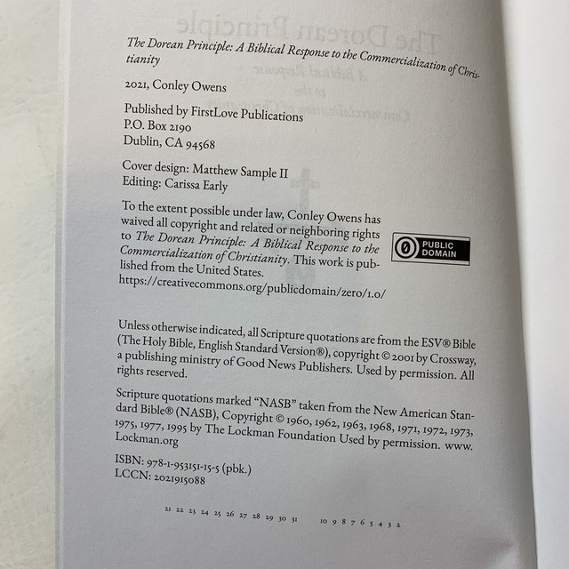 The Dorean Principle : A Biblical Response to the Commercialization of ...