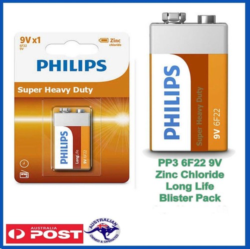 Philips Heavy Duty 9V batteries 6F22 smoke alarm Battery | eBay Australia