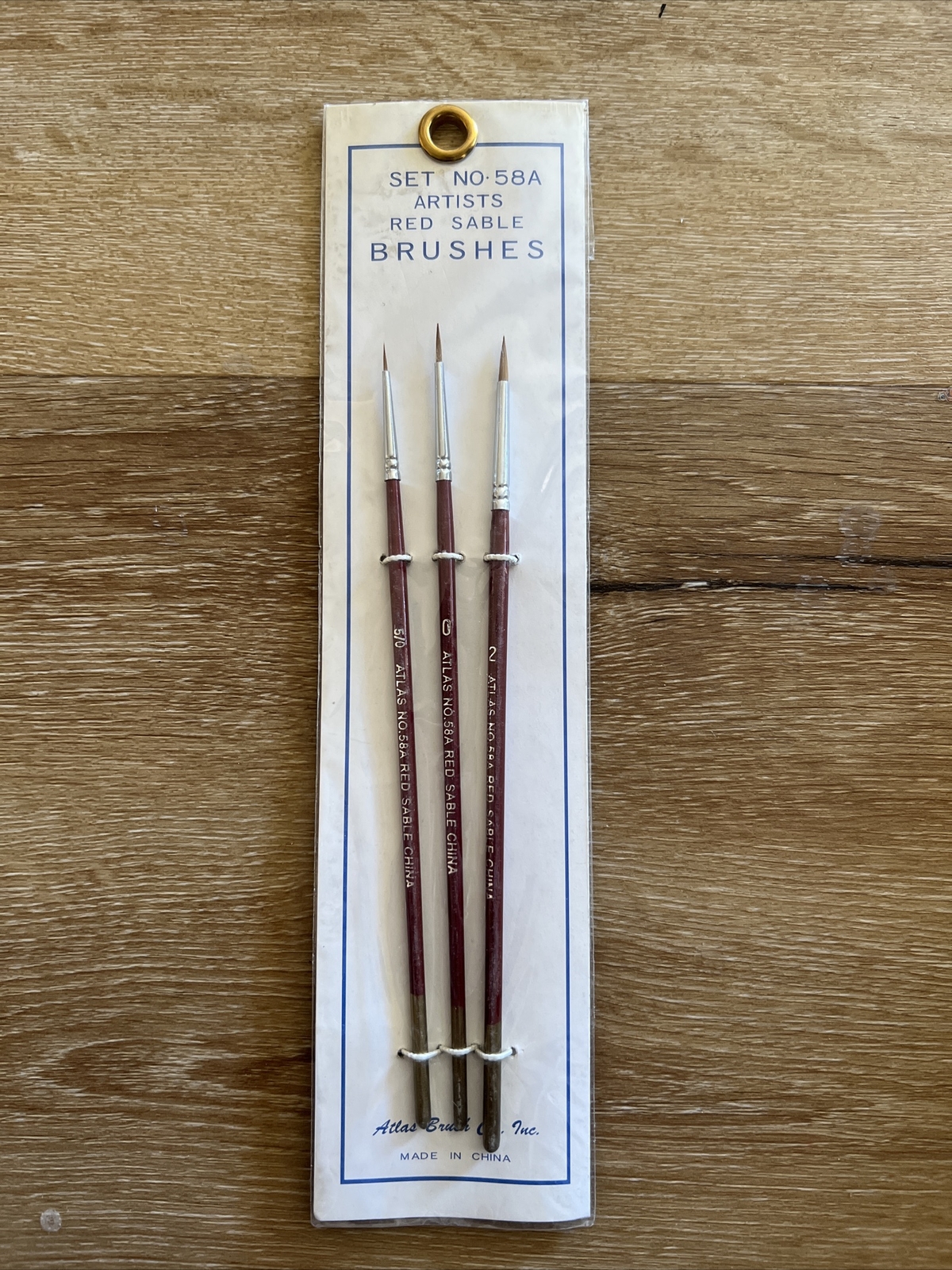 Atlas Paint Brush Artists Red Sable Set 58a for sale online | eBay