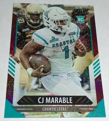 CJ Marable 2021 Score RED Dots Rookie card RC parallel #398 - s/n: 331/ ...