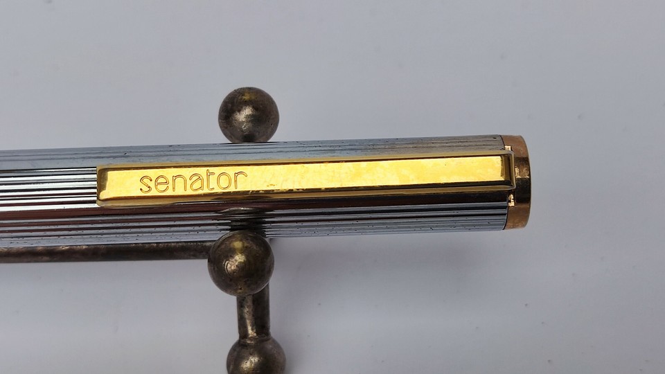 SENATOR Fountain Pen, Silver Color, Metal with Goldplated Parts and ...