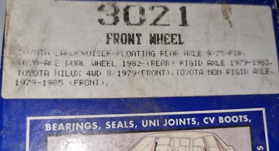 Front Wheel Bearing Kit 3021, Fits Toyota Landcruiser, Hilux NOS | eBay ...
