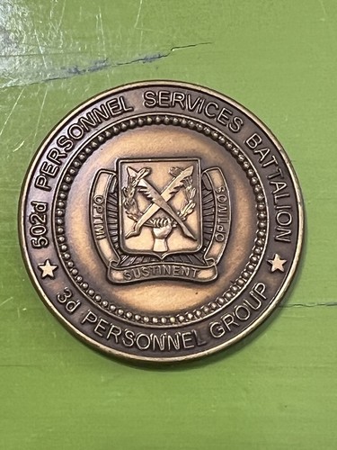 502 Personnel Services Battalion Vintage Challenge Coin | eBay