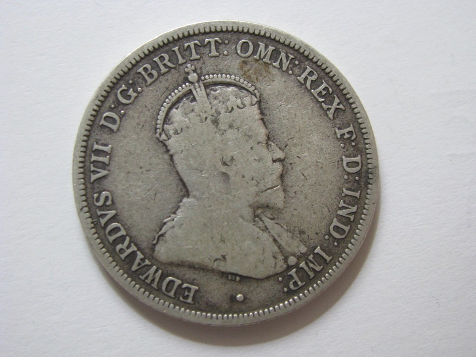 1910 Florin Silver First Issue AUSTRALIA date Edward VII Coin "ADVANCE ...