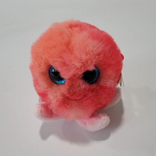 TY Beanie Balls Puffies Sheldon the Coral Octopus 4" Collectible Plush ...