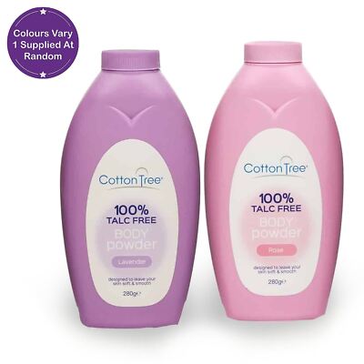 Cotton Tree Talcum Free Body Powder 280g Lavender or Rose 1 Bottle ...