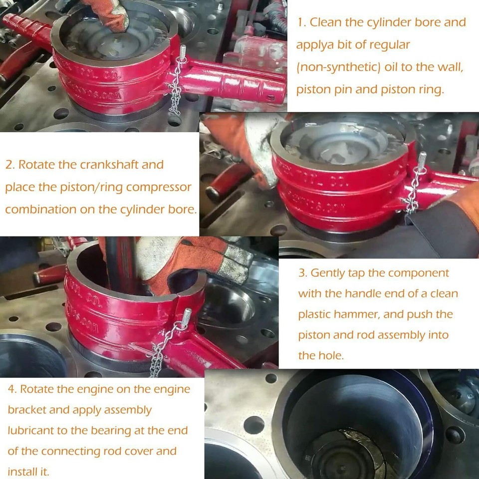 7040 Piston Ring Compressor Tool For CAT Cummins Diesel ISX 3400 C-15 5 ...