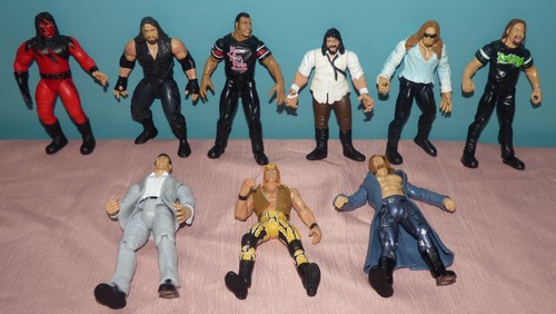 Lot of 9 Vintage WWE 1990's Action Figures, Titan Tron Live, Kane ...