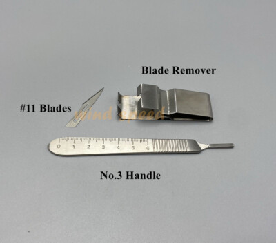 Sterile Surgical Blades #11 Dental Medical Surgical Scapel Handle #3 ...