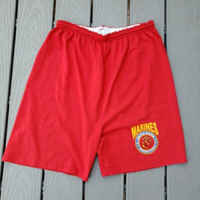 Vintage USMC Shorts Mens 2XL RED Marines Marine Corps Running Workout ...