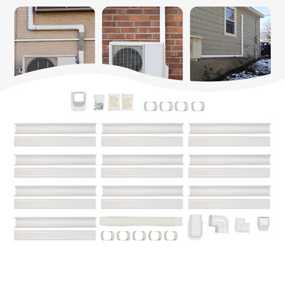 3" W 16.1 Ft Pro Line Set Cover Kit For Mini Split/Central Air ...