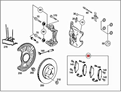 Genuine MERCEDES BBDC W242 C117 W176 Ts disk brake pad 0084200620 | eBay