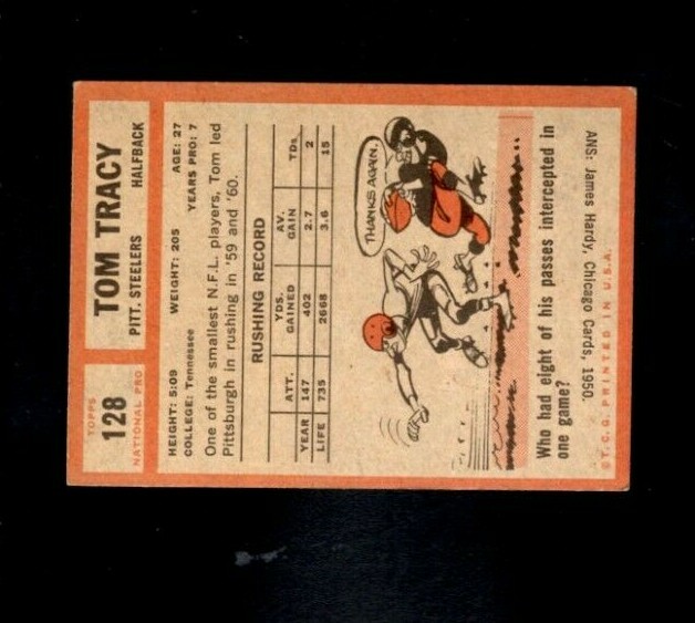 27622* 1962 Topps # 128 Tom Tracy | eBay