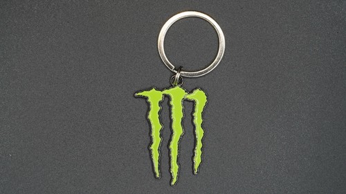Monster Energy Drink Keychain Key Ring Green Logo Metal Enamel Brand ...