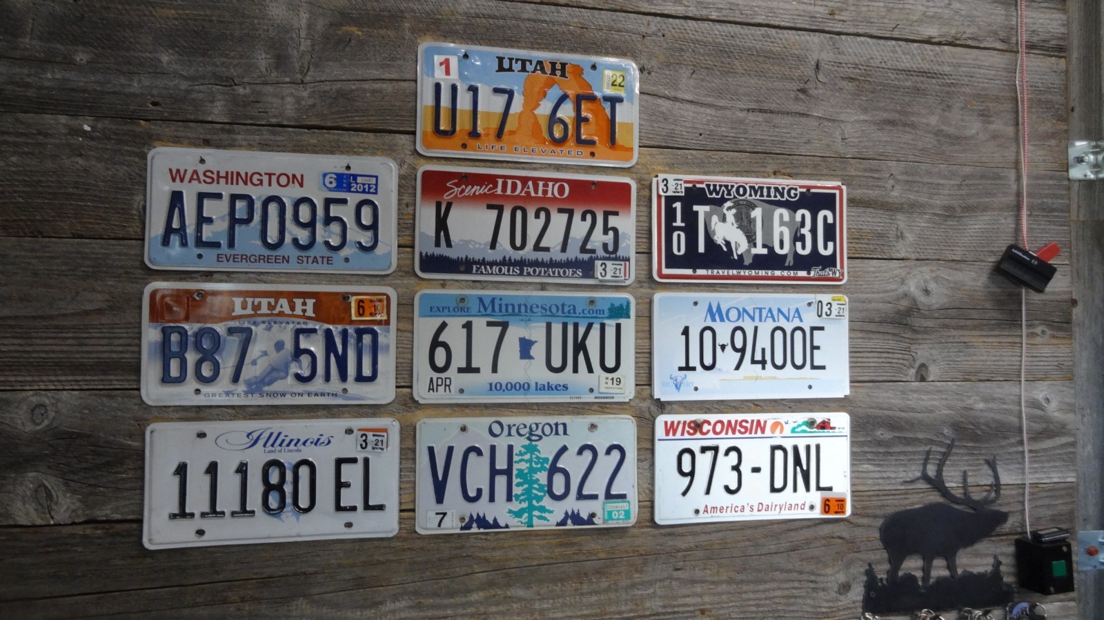 10 License Plates from different states Mixed lot of license plates ...