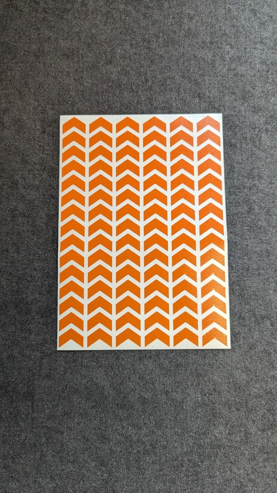 REFLECTIVE SMALL CHEVRONS STICKERS - A5 SHEET - CHOOSE YOUR COLOUR ...