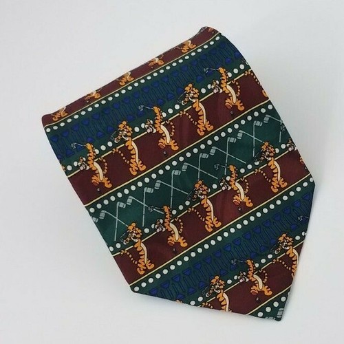 Disney Silk Tie Tigger Golf Multicolor Novelty Men Necktie 57 x 3.75 | eBay
