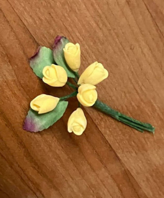 Miniature Artificial Yellow Rose Stems. 6 Single Stem Yellow Flowers | eBay