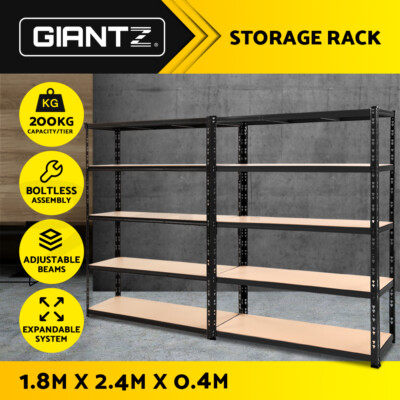 Giantz 2.4MX1.8M Garage Shelving Warehouse Rack Pallet Racking Storage ...