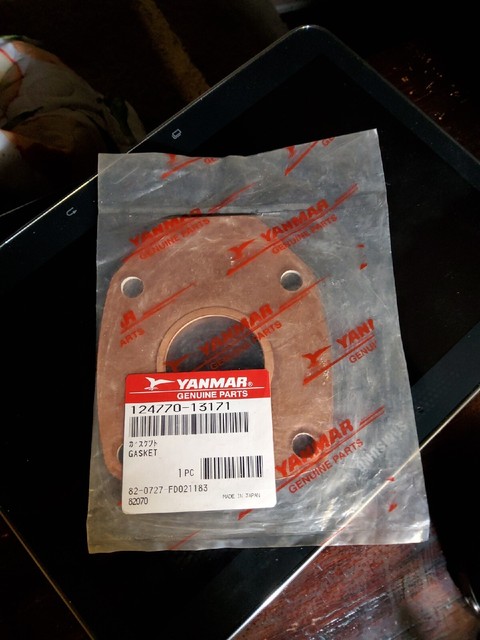YANMAR - 2QM15 - 2QM20 - 2QM30 Exhaust gasket - Genuine 124770-13171 ...