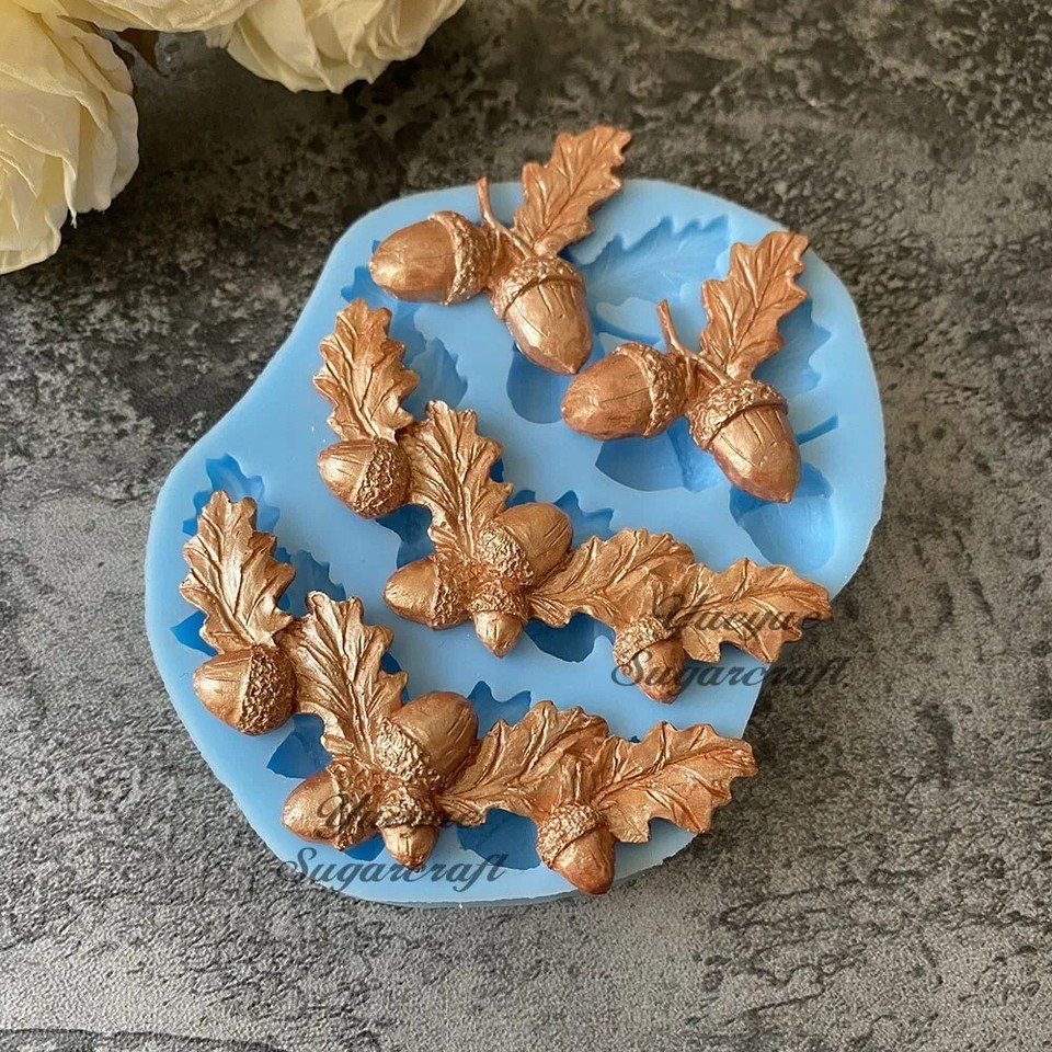 Food Grade Silicone Mold Nut Fruit Chocolate Fondant Cake Decoration ...
