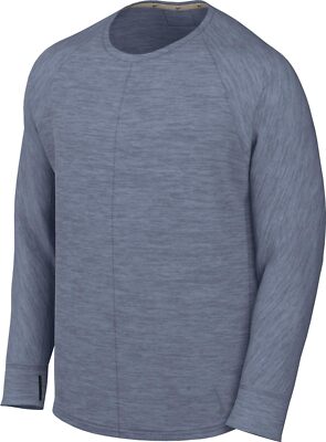 Nike Yoga Men's Dri-FIT Crew Top (Thunder Blue/Heather/, FB7775-437 ...